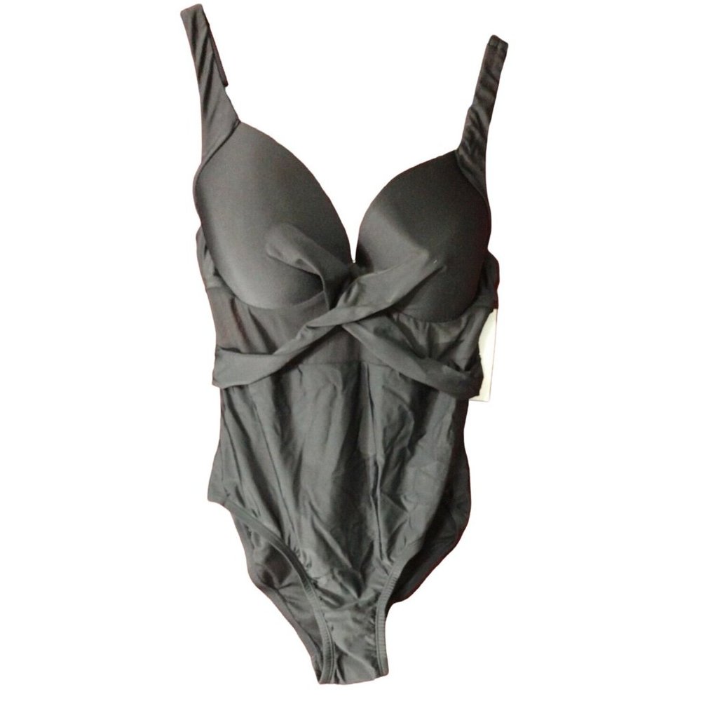 Meet Curve Swimsuit-Built-In Underwire Bra Large Blac… - Gem